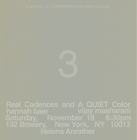 Real Cadences and A Quiet Color - Helena Anrather